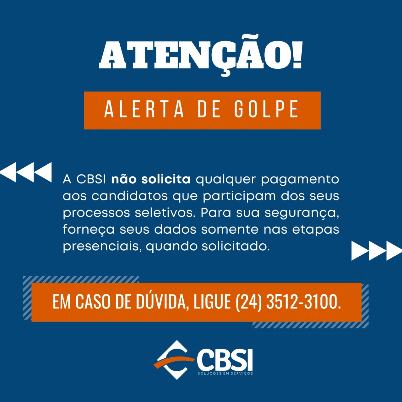 Alerta Tentativas De Fraudes Cbsi